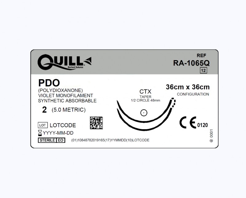 In-Date Quill Suture PDO BARBED RA-1065Q 2 packets Absorbable Bar... - Synergy Surgical™