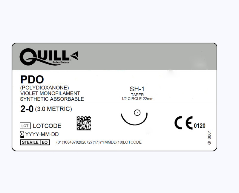In-Date Quill Suture PDO BARBED VLP-2002 2-0 box of 12 Absorbable... - Synergy Surgical™